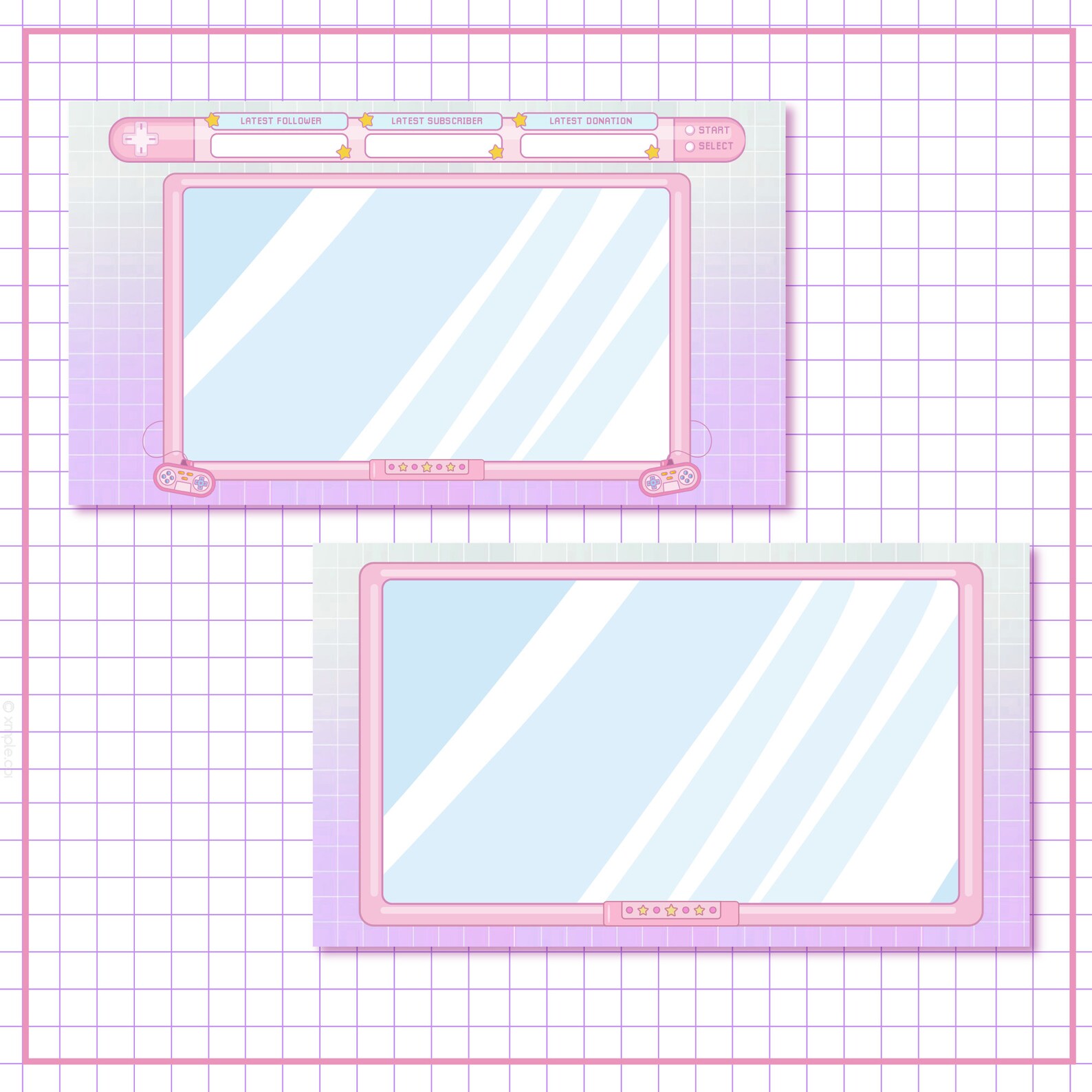 Gameboy Advance Stream Package / Kawaii Pastel Console Overlay / Twitch ...