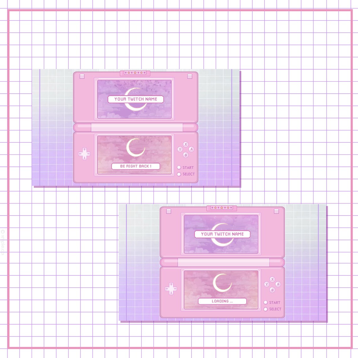 Gameboy Advance Stream Package / Kawaii Pastel Console Overlay - Etsy