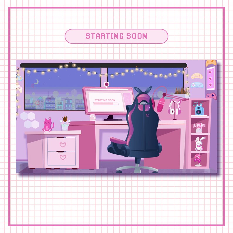 4 Animated Lofi Stream Screens / Kawaii Desktop / Aesthetic - Etsy UK