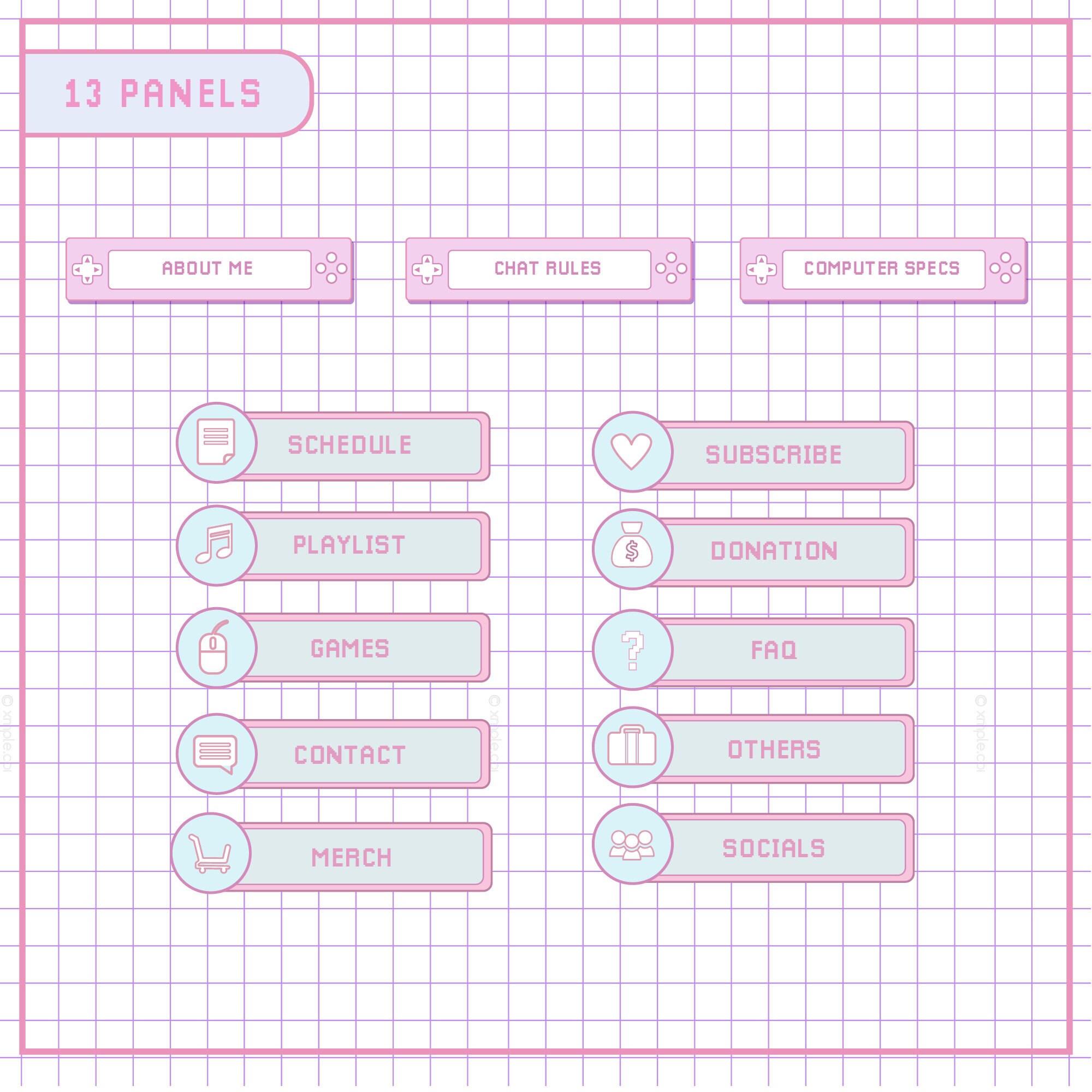Gameboy Advance Stream Package / Kawaii Pastel Console Overlay - Etsy ...