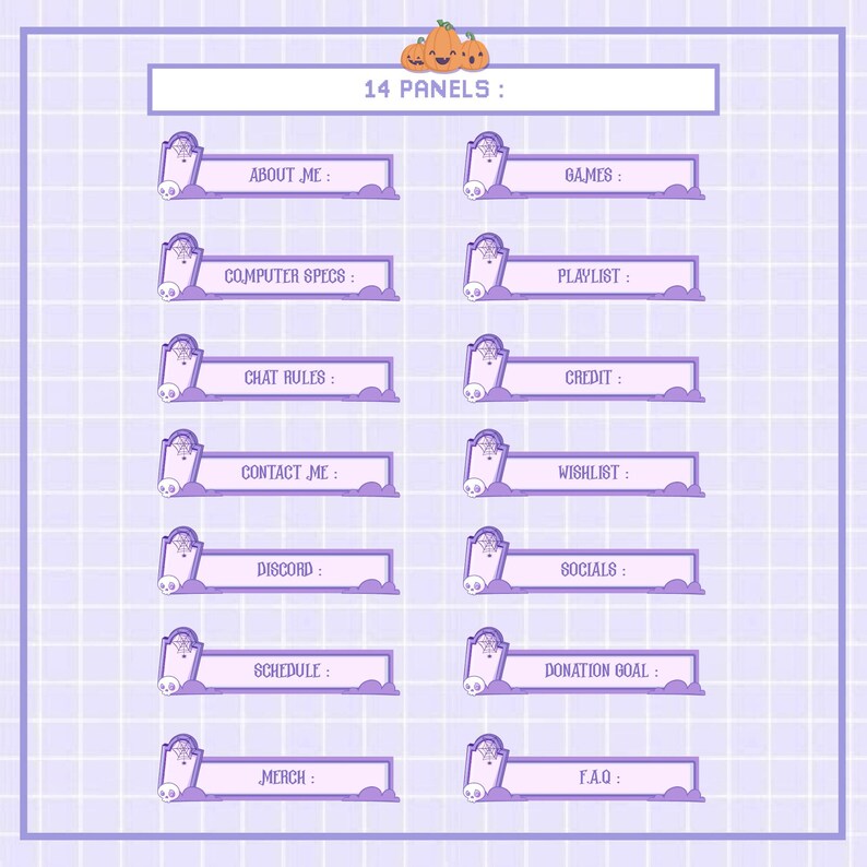 Animated Halloween Twitch Stream Overlay Twitch Cute Goth Package ...