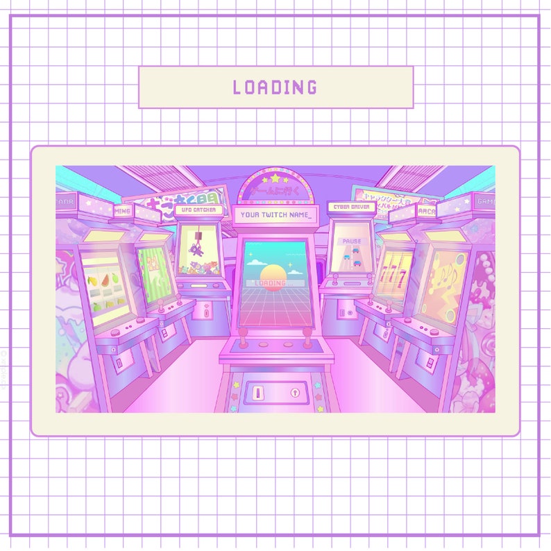 X4 Arcade Screens / Animated Kawaii Console / Aesthetic Retro Gaming ...