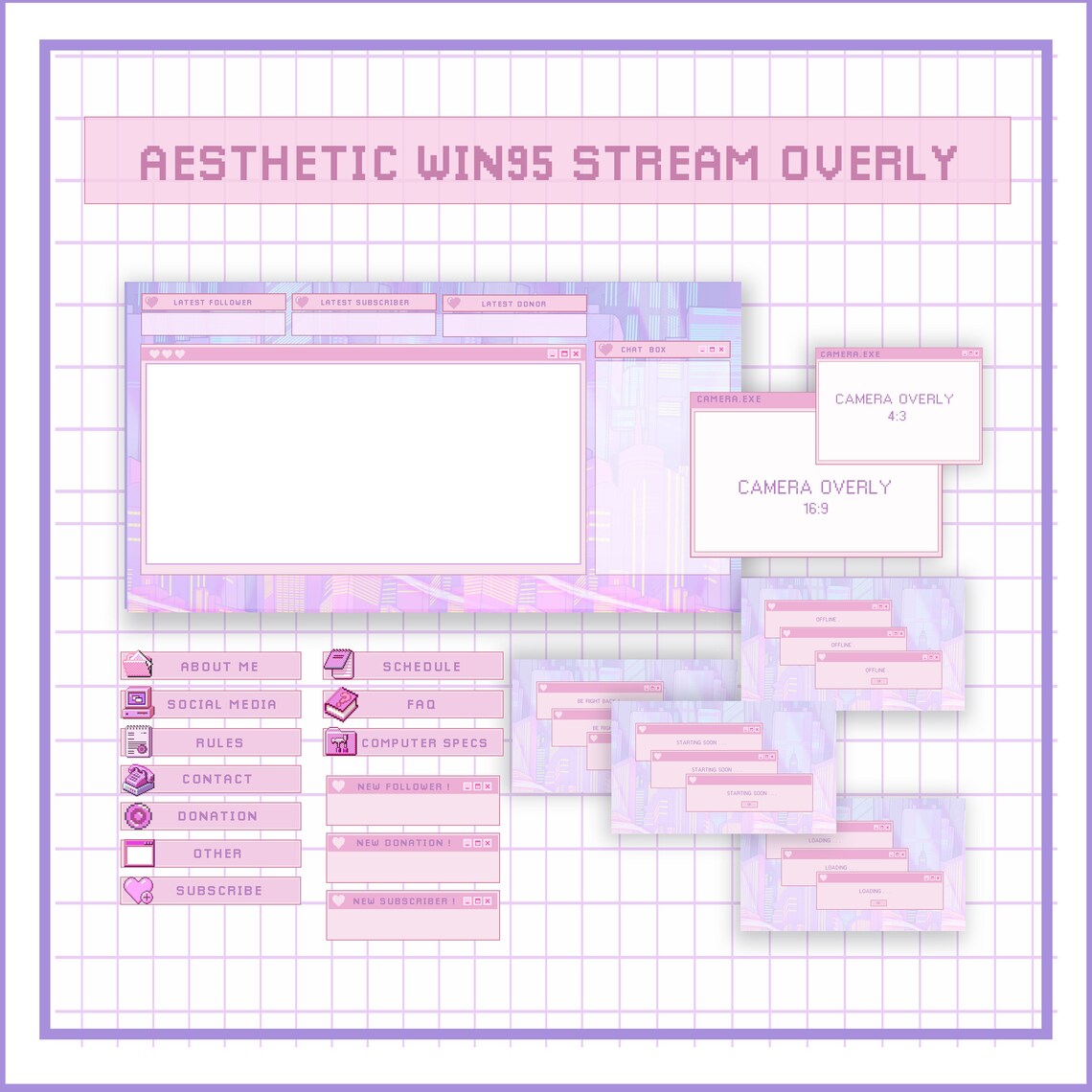 Aesthetic Windows 95 Animated Stream Overlay Win 95 Twitch | Etsy Canada