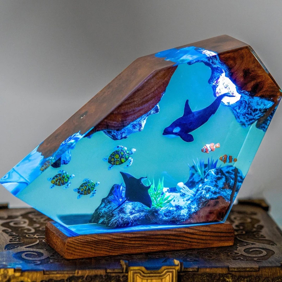 Seabed Exploration Organism Resin Table Light Decoration Lamp Killer ...
