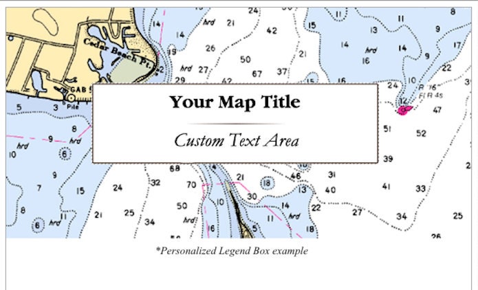 Personalized Wood Serving Tray, Custom Nautical Chart Perfect Gift for ...