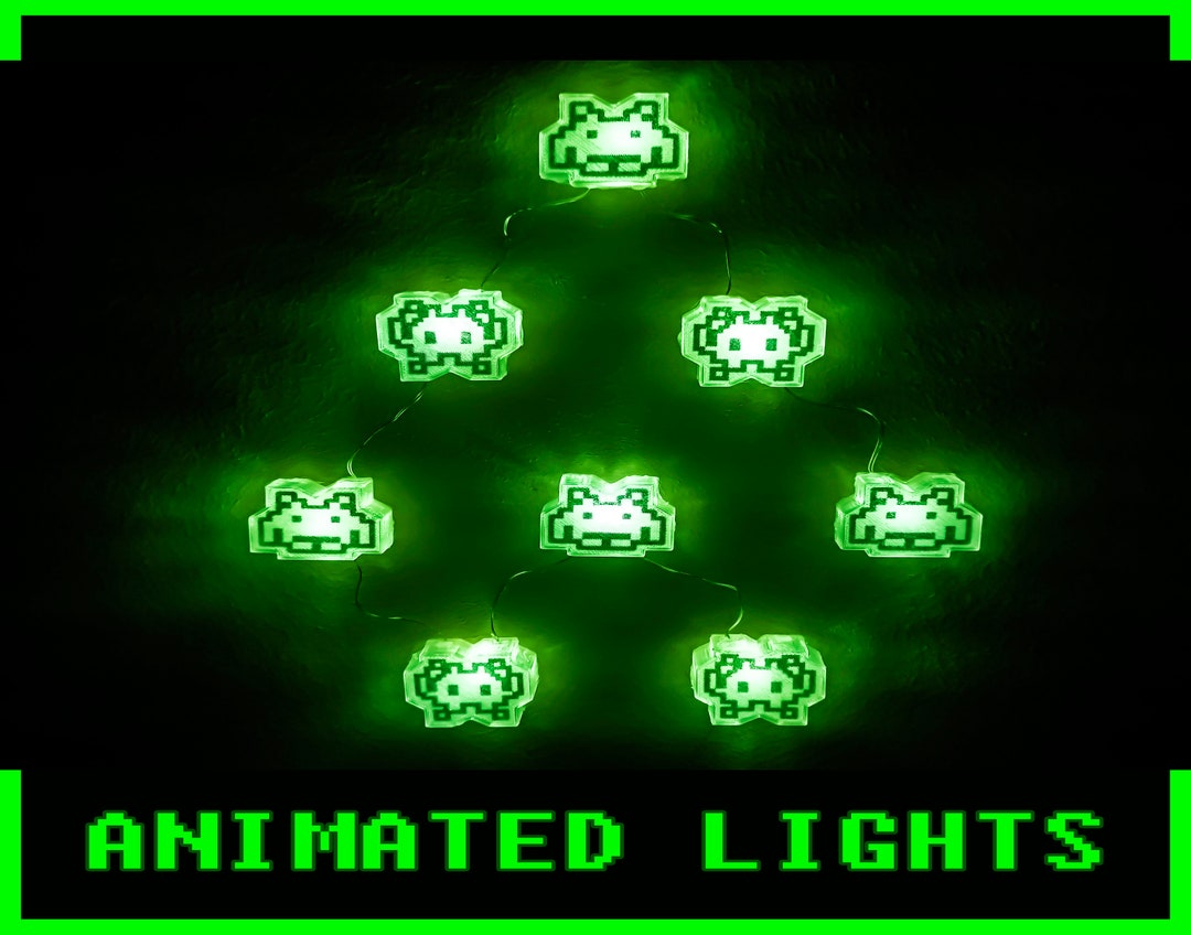 Space Invaders LED Lights: 3D Pixel Arcade Gamer Decor - Etsy