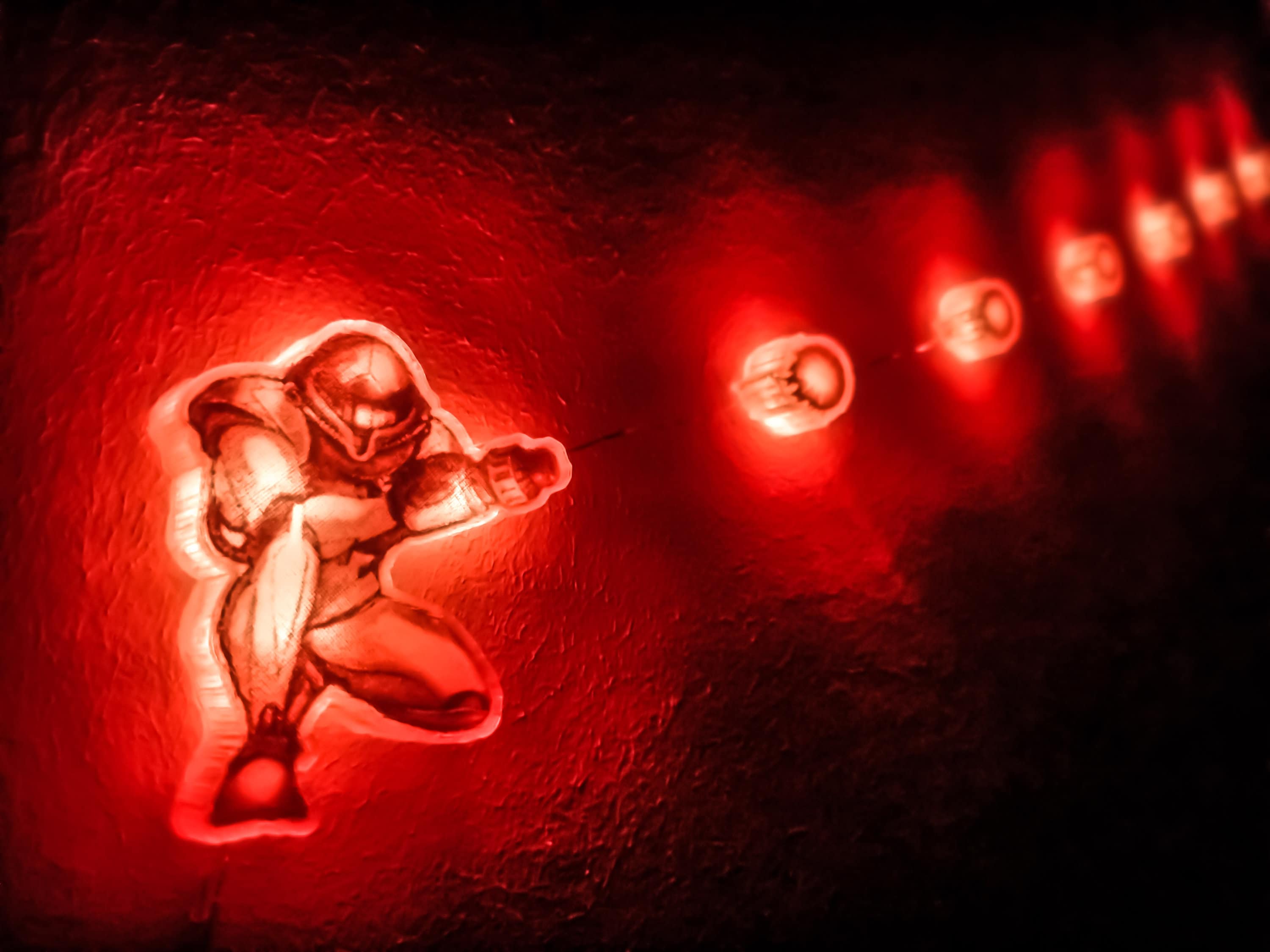 Metroid Animated Lights, Retro Video Games Inspired, Decor Wall Garland ...