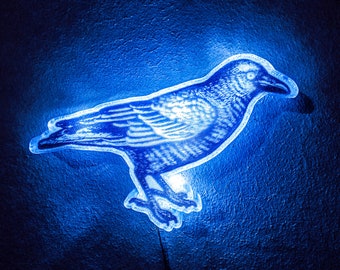 Raven Night Light - Etsy