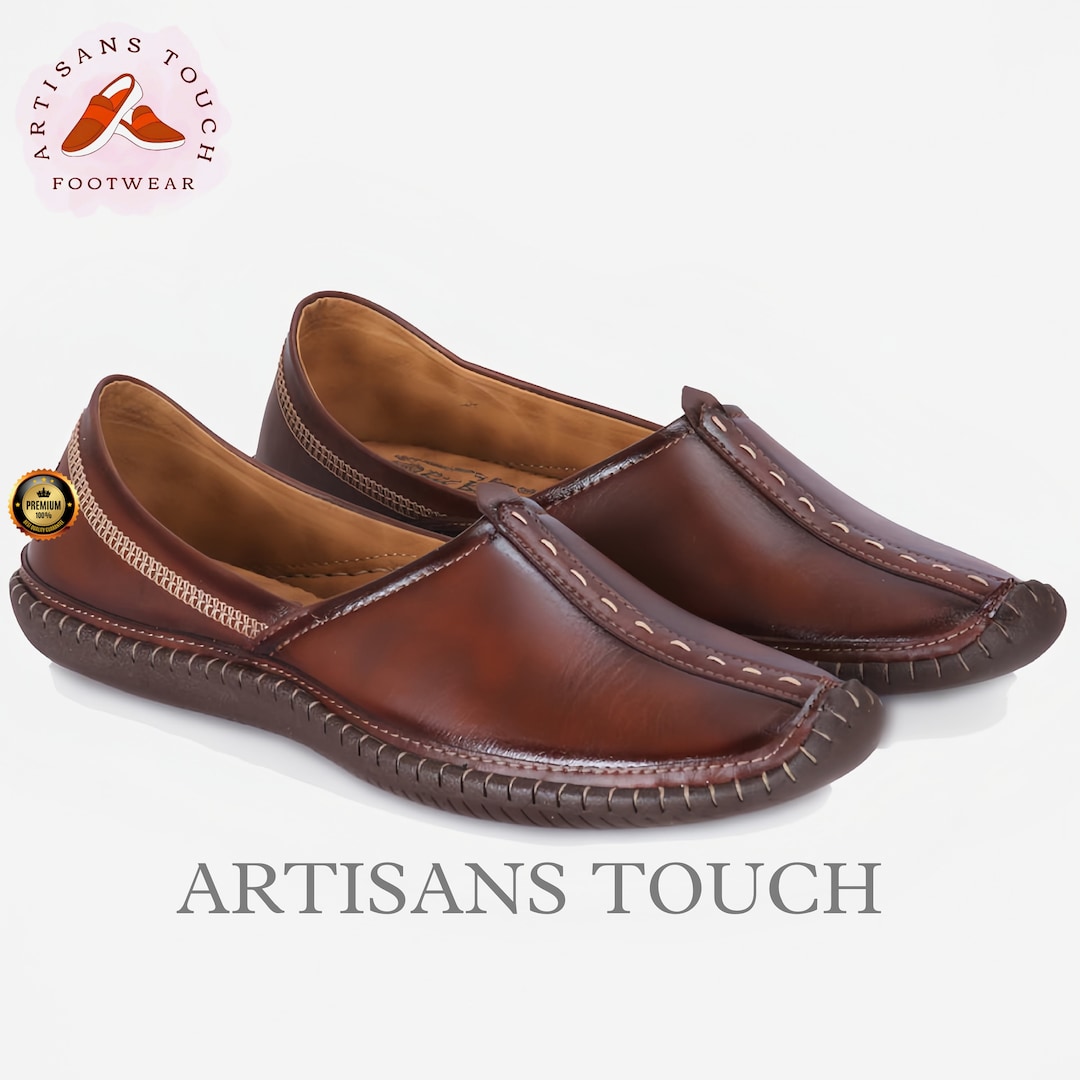 Handcrafted Leather Mojari Shoes: Indian Wedding Loafers - Etsy