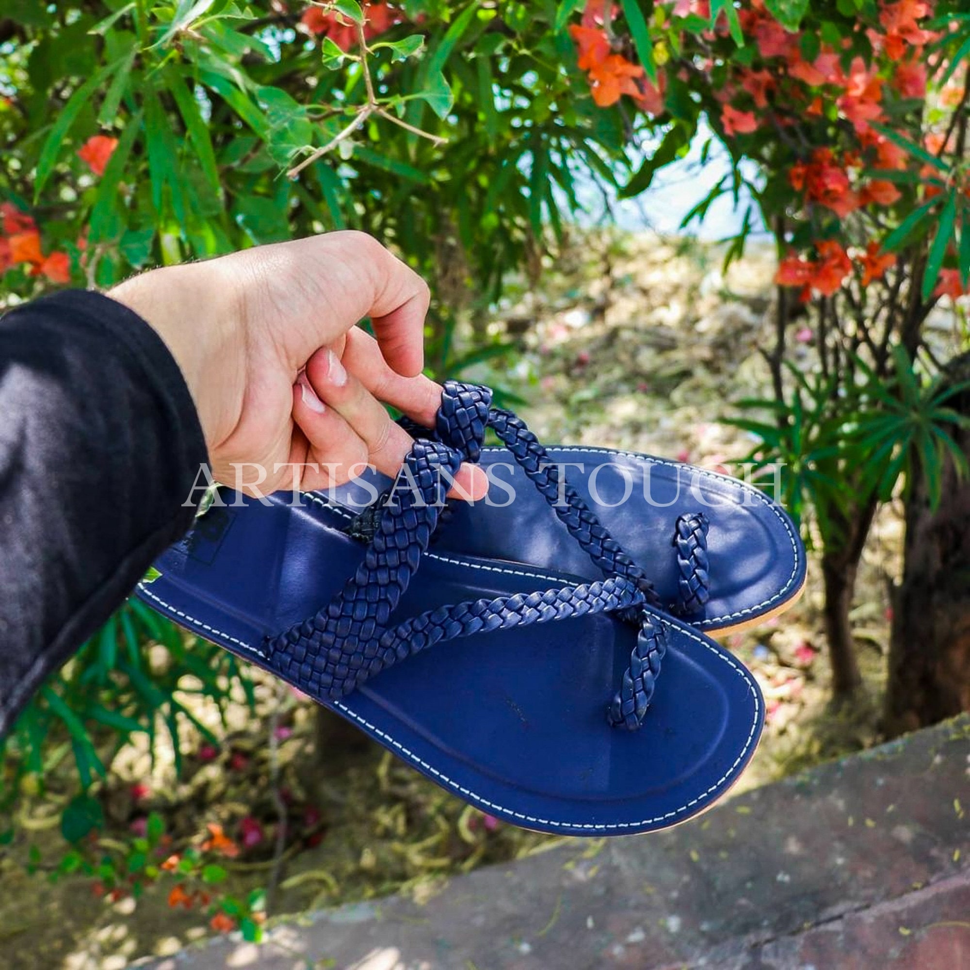 Blue Slipper Men's Slippers Blue Flip Flops Stylish - Etsy