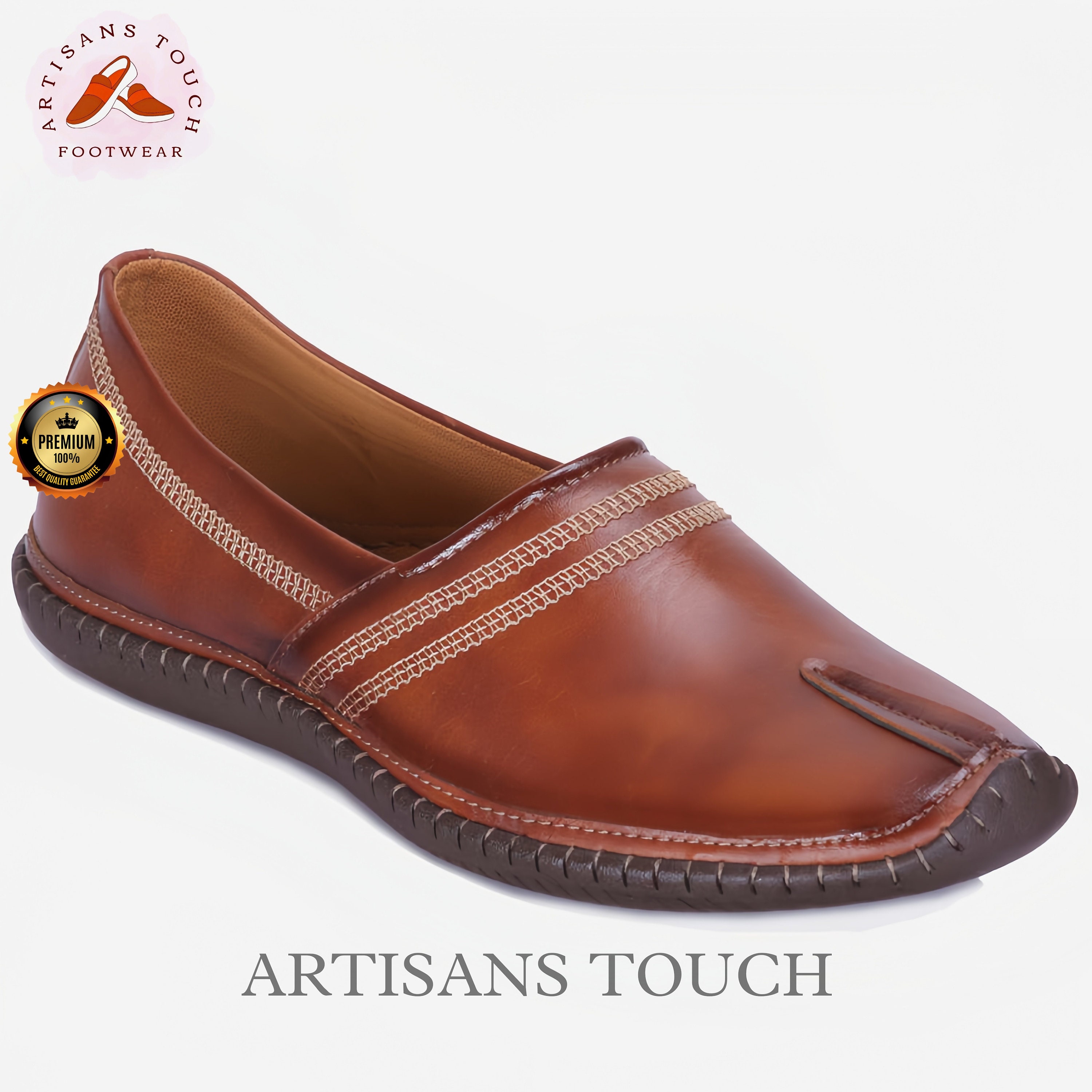 Mens Traditional Indian Style Comfortable Slip on Groom Shoes, Premium ...