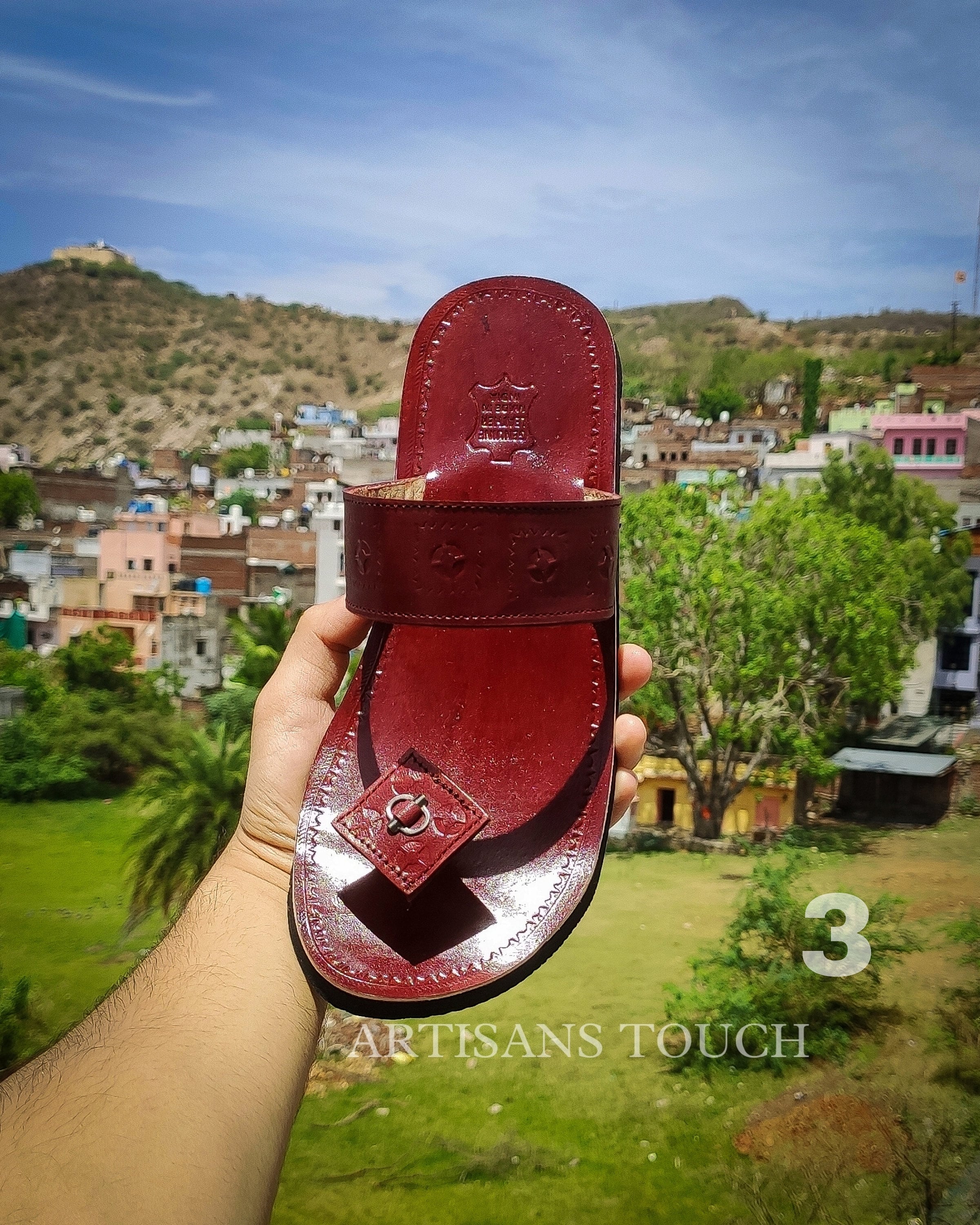 Handmade Leather Indian Sandals: Men's Ethnic Slip-ons - Etsy
