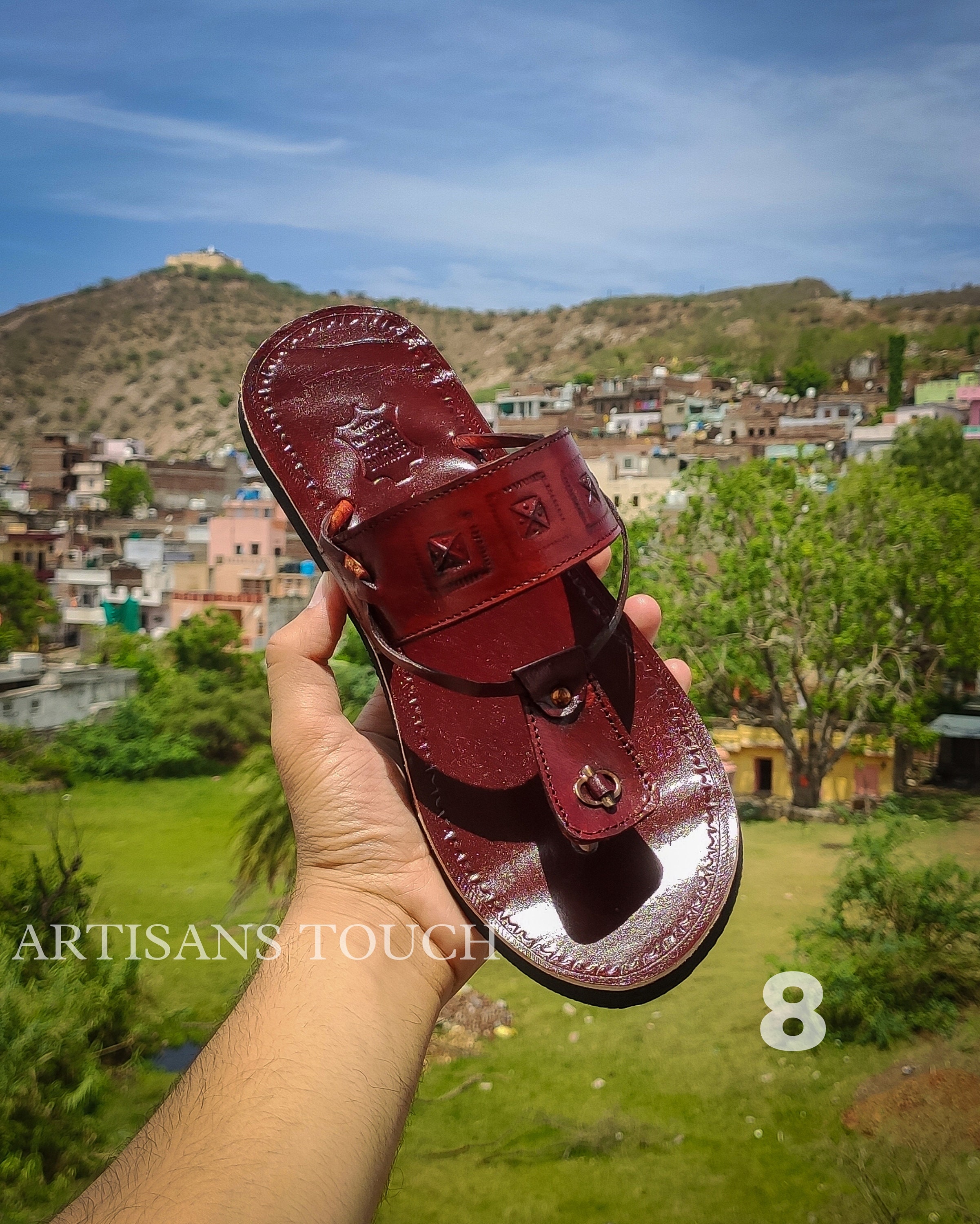 Handmade Leather Indian Sandals: Men's Ethnic Slip-ons - Etsy