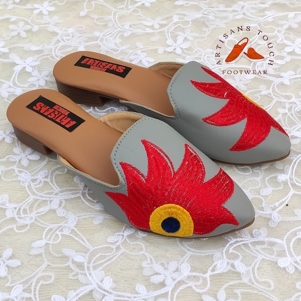 Embroidered Slippers - Etsy