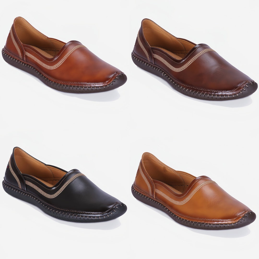 Mens Traditional Indian Style Comfortable Slip on Groom Shoes, Premium ...