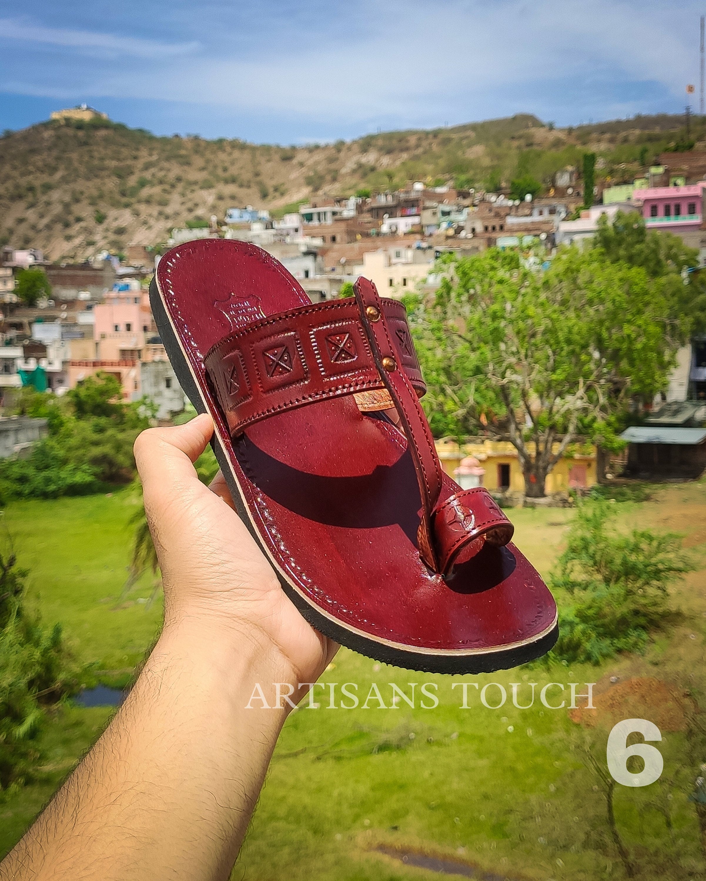 Handmade Leather Indian Sandals: Men's Ethnic Slip-ons - Etsy