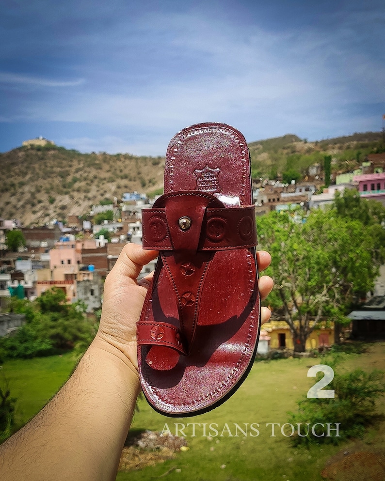 Handmade Leather Indian Sandals: Men's Ethnic Slip-ons - Etsy