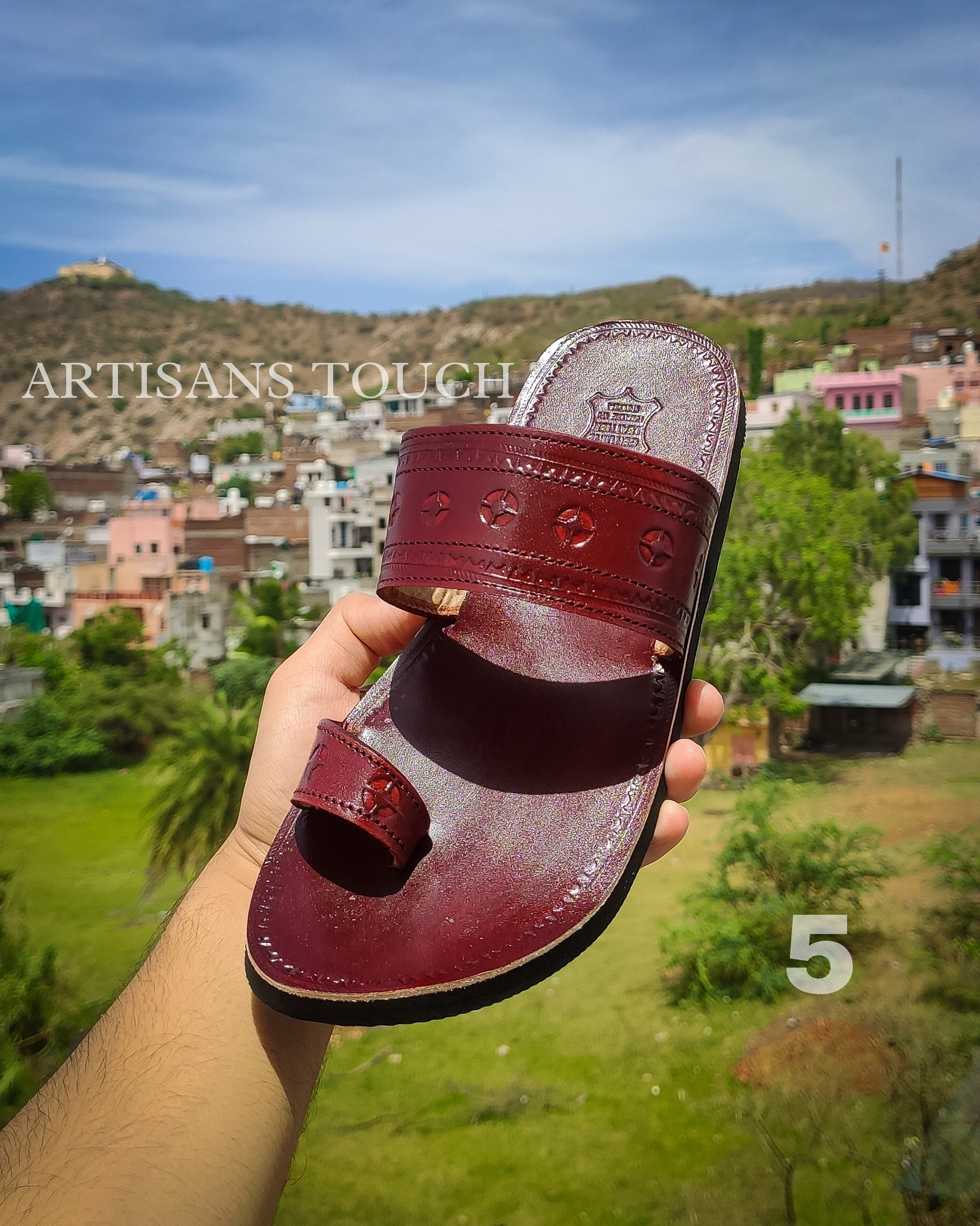 Handmade Leather Indian Sandals: Men's Ethnic Slip-ons - Etsy