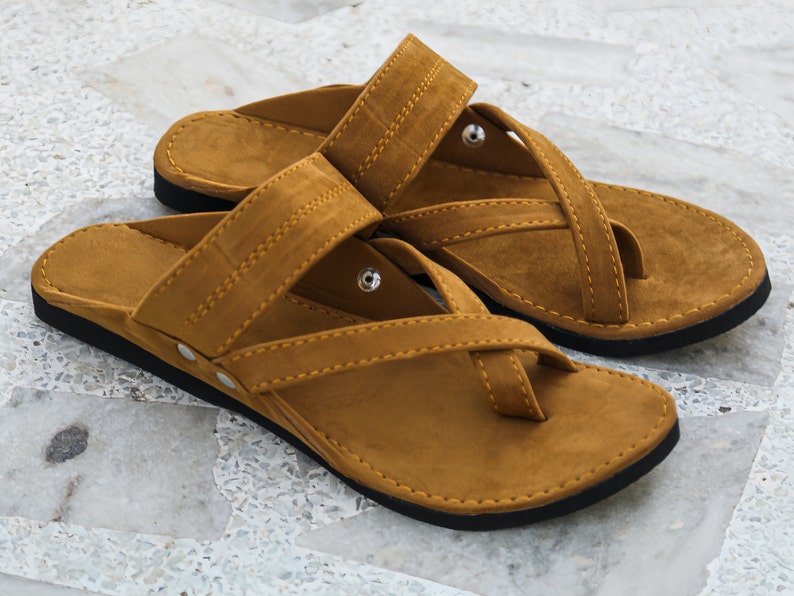 Tan & Brown Relaxable Sandals for Mens, Comfortable Men Slippers ...