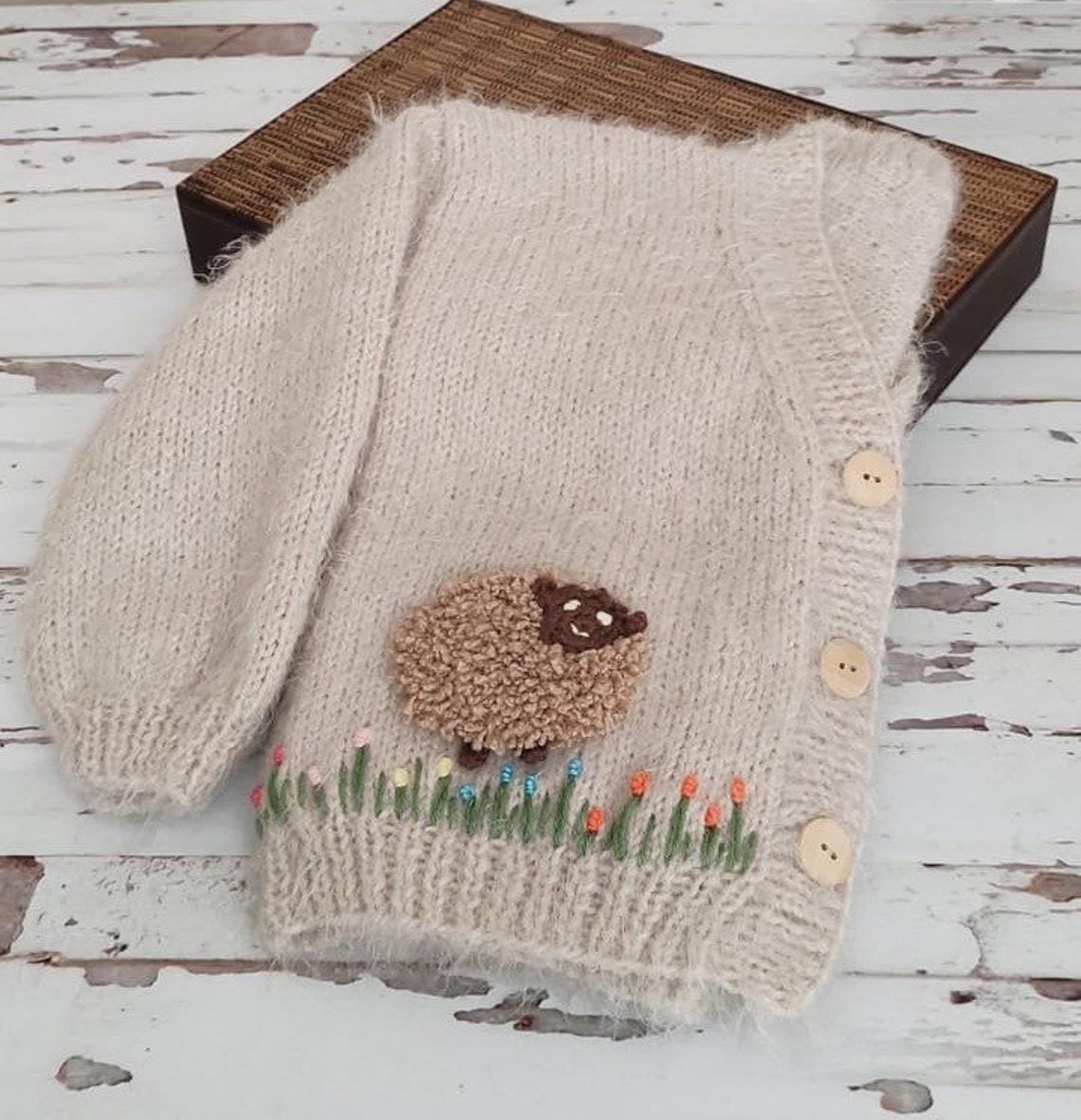 Buy Sheep Cardigan, Sheep Cardigan Crochet Pattern, Handmade Cardigan ...