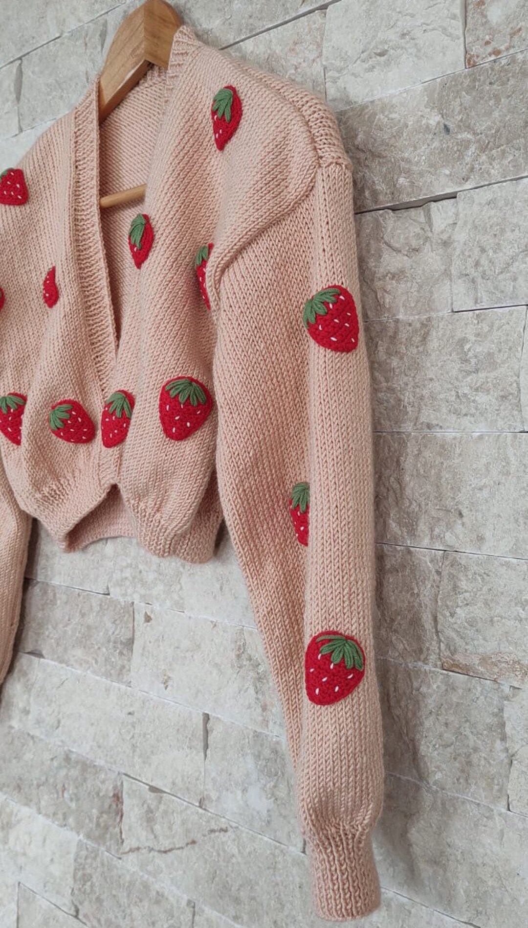 Strawberry Cardigan, Strawberry Cardigan Crochet Pattern, Handmade ...
