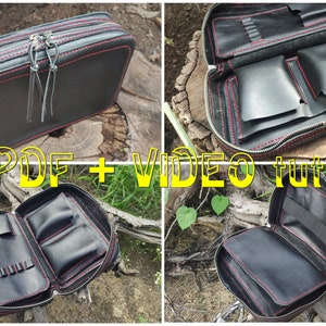 PDF Pattern Video Tutorial Leather Padfolio Business Leather Portfolio Professional Organizer ...