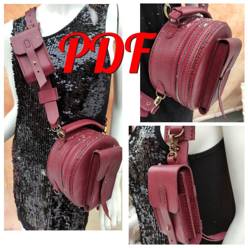 Leather Circle Bag - Etsy