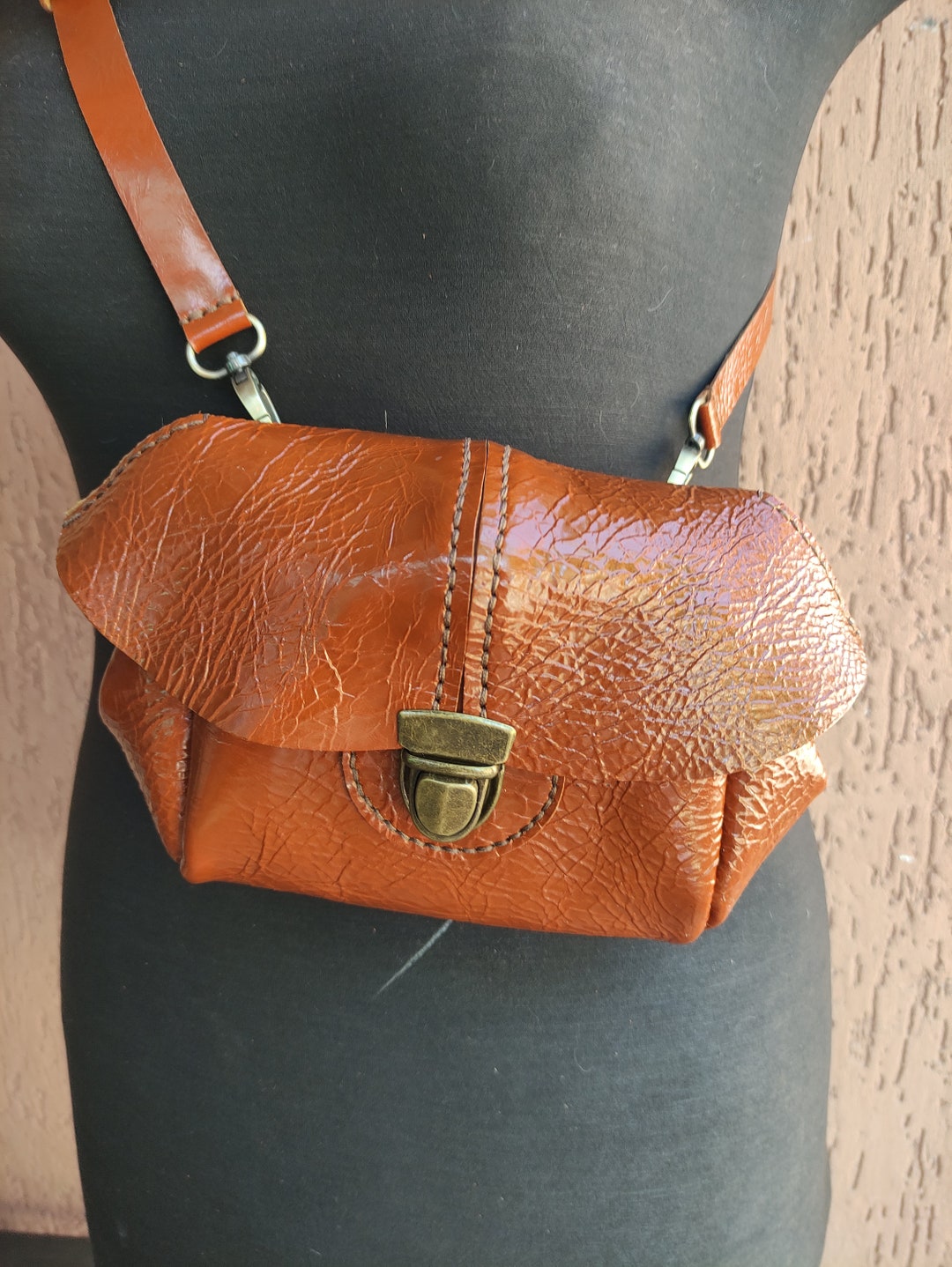 PDF Pattern Video Tutorial Waist Bag, Sling Bag Leather Pattern PDF ...