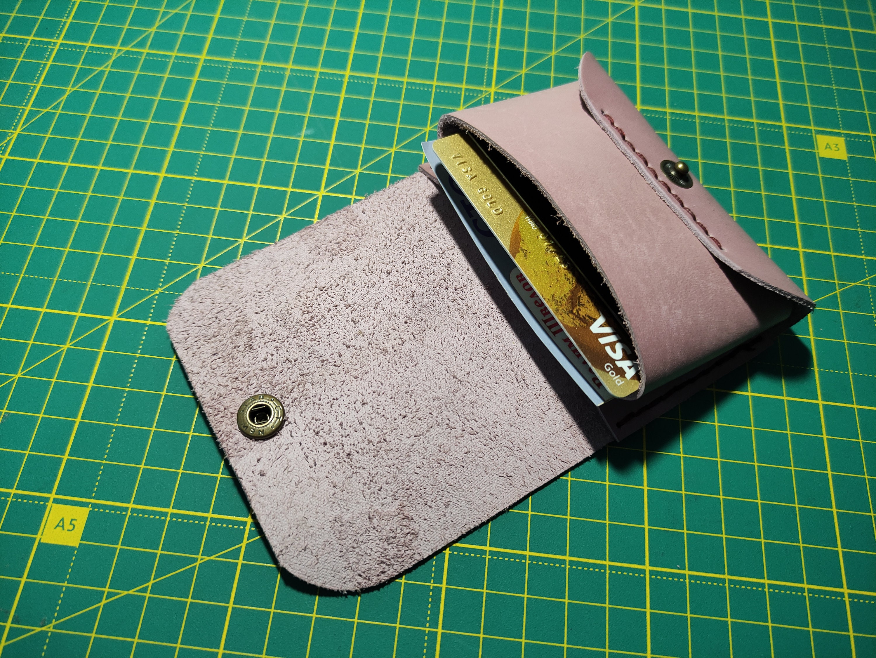 Leather Card Wallet Pattern PDF A4 Leather Cardholder - Etsy