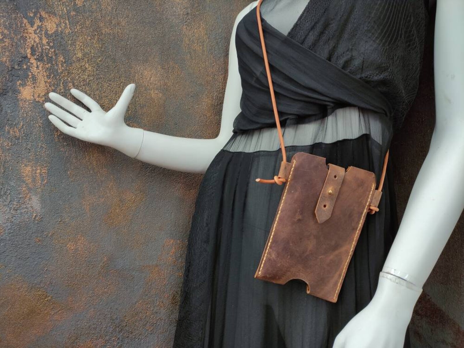 PATTERN Crossbody Bag, Mobile Phone Chain With Pocket, Phone Necklace ...