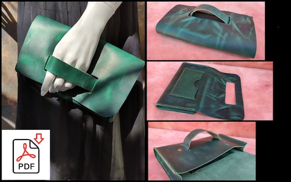 Leather Clutch PDF Pattern Tutorial Video PDF PATTERN - Etsy
