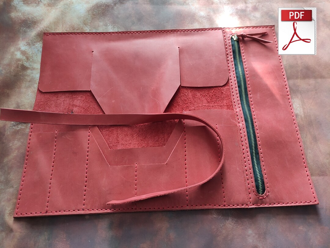 Leather Rolled Pencil Case Pattern PDF (A4), Painter Case PDF Craft Kit ...