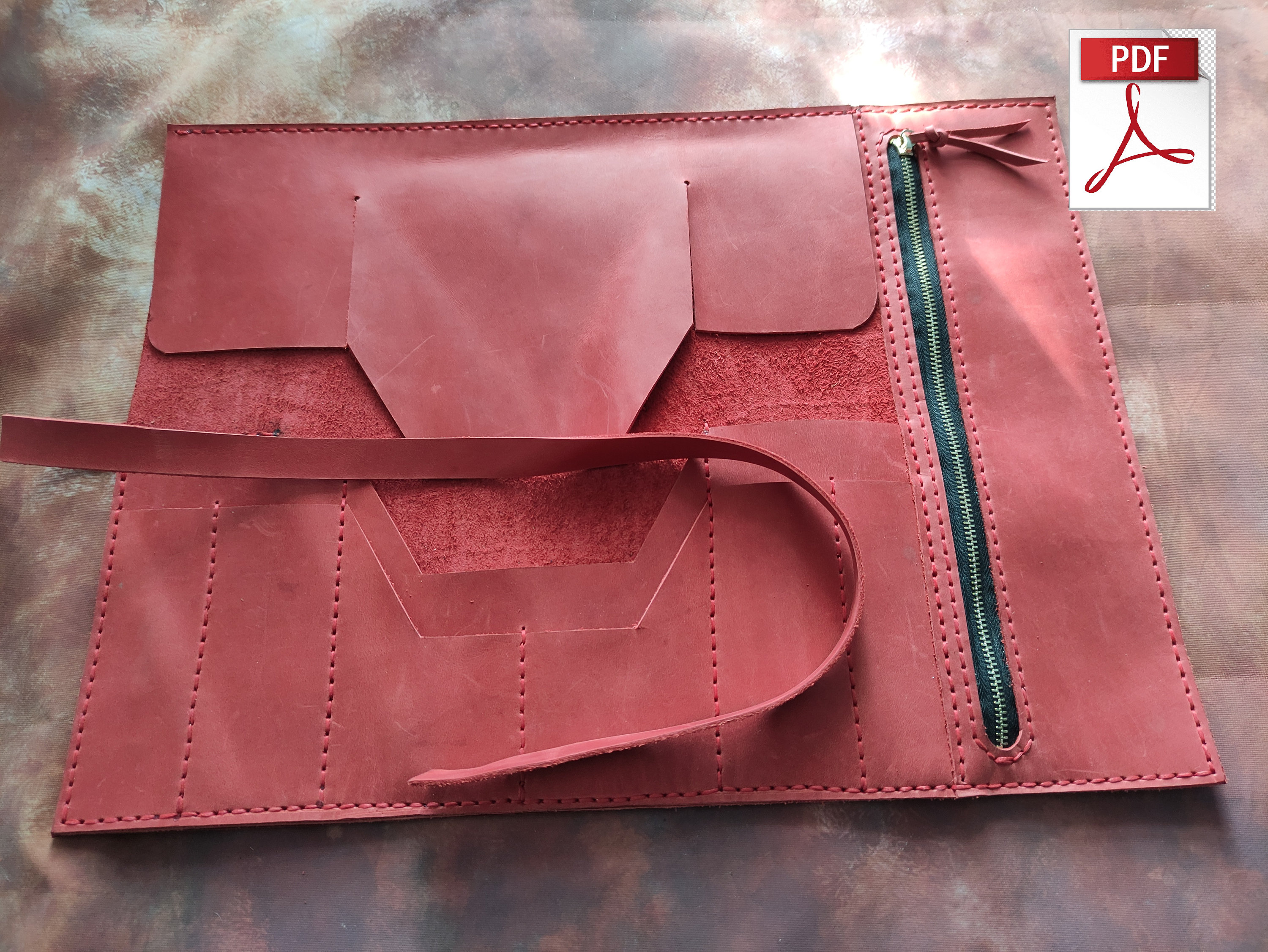 Leather Rolled Pencil Case Pattern PDF A4 Painter Case PDF | Etsy