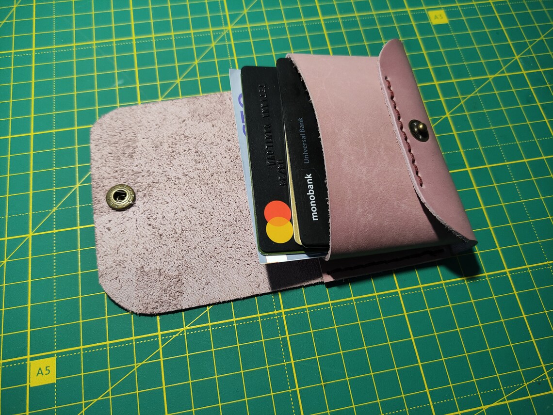 Leather Card Wallet Pattern PDF A4 Leather Cardholder | Etsy