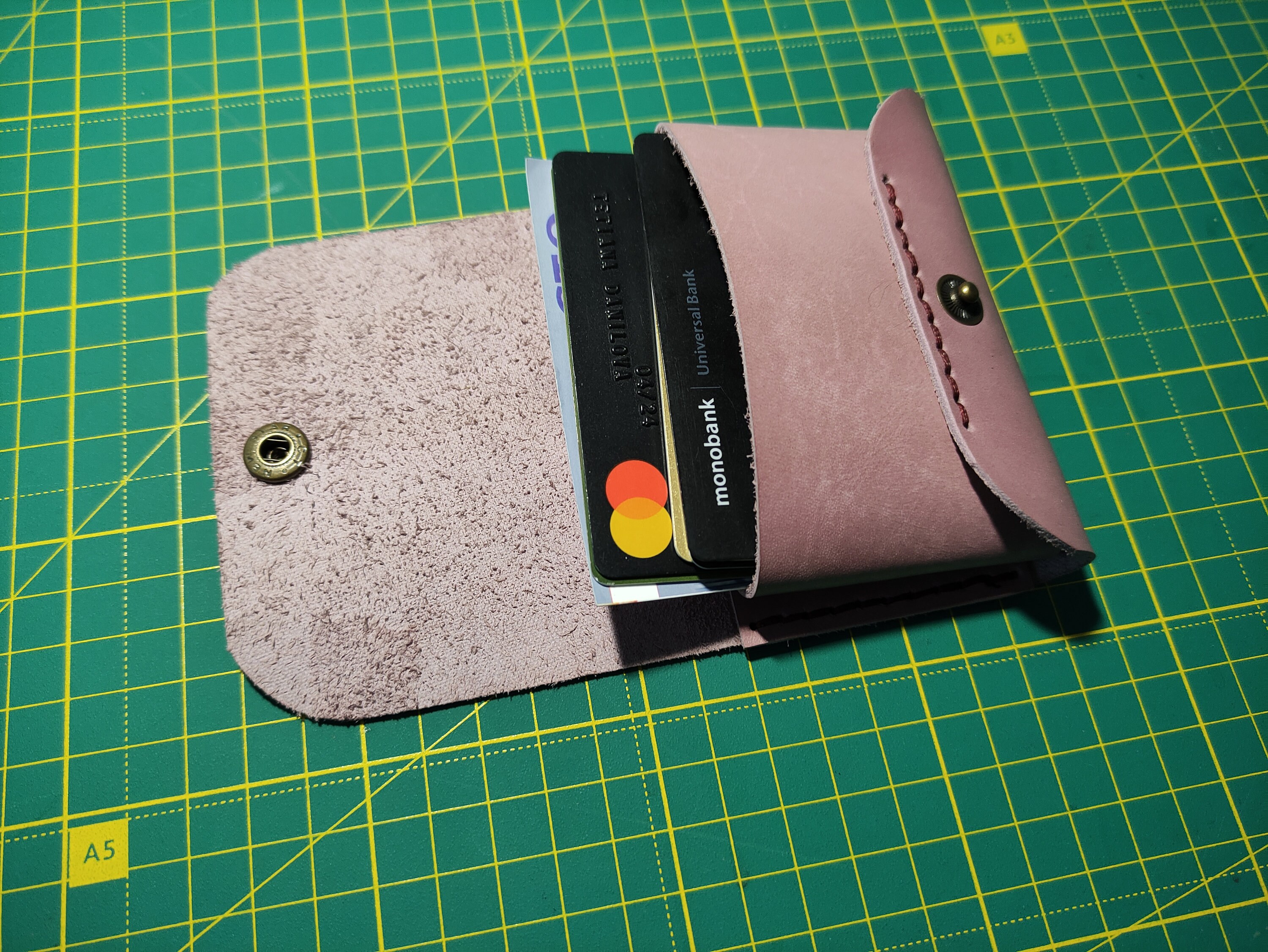 Leather Card Wallet Pattern PDF A4 Leather Cardholder - Etsy