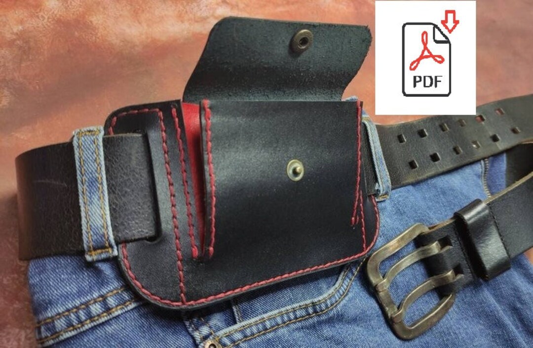 PDF Pattern Leather Belt Wallet With a Coin Pocket and Secret Pocket ...