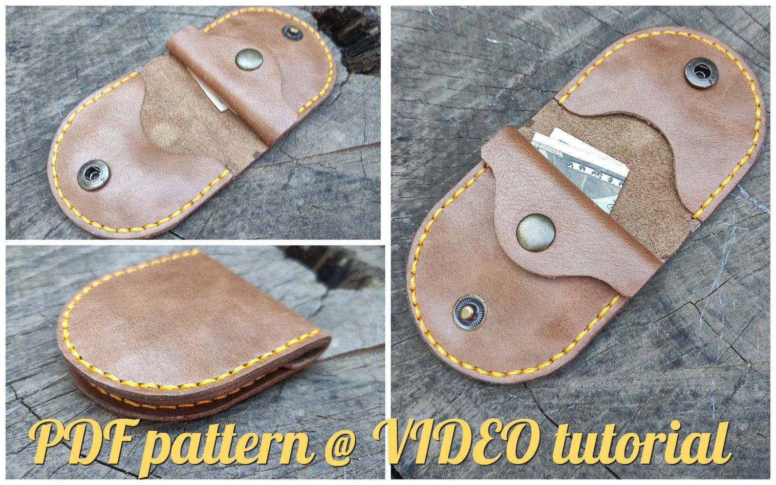 DIY Leather Purse Coin Purse PDF Pattern VIDEO Pattern - Etsy