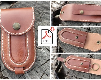 Key Case PDF Pattern DIY Template Leathercraft Handmade Tutorial Video ...