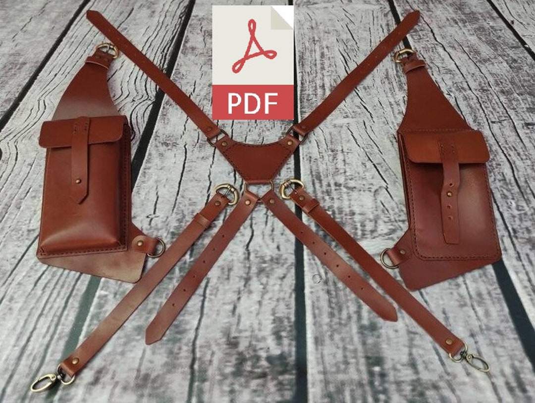 PDF Leather Holster Bag + Video, Leather Craft Fashion Shoulder Holster ...