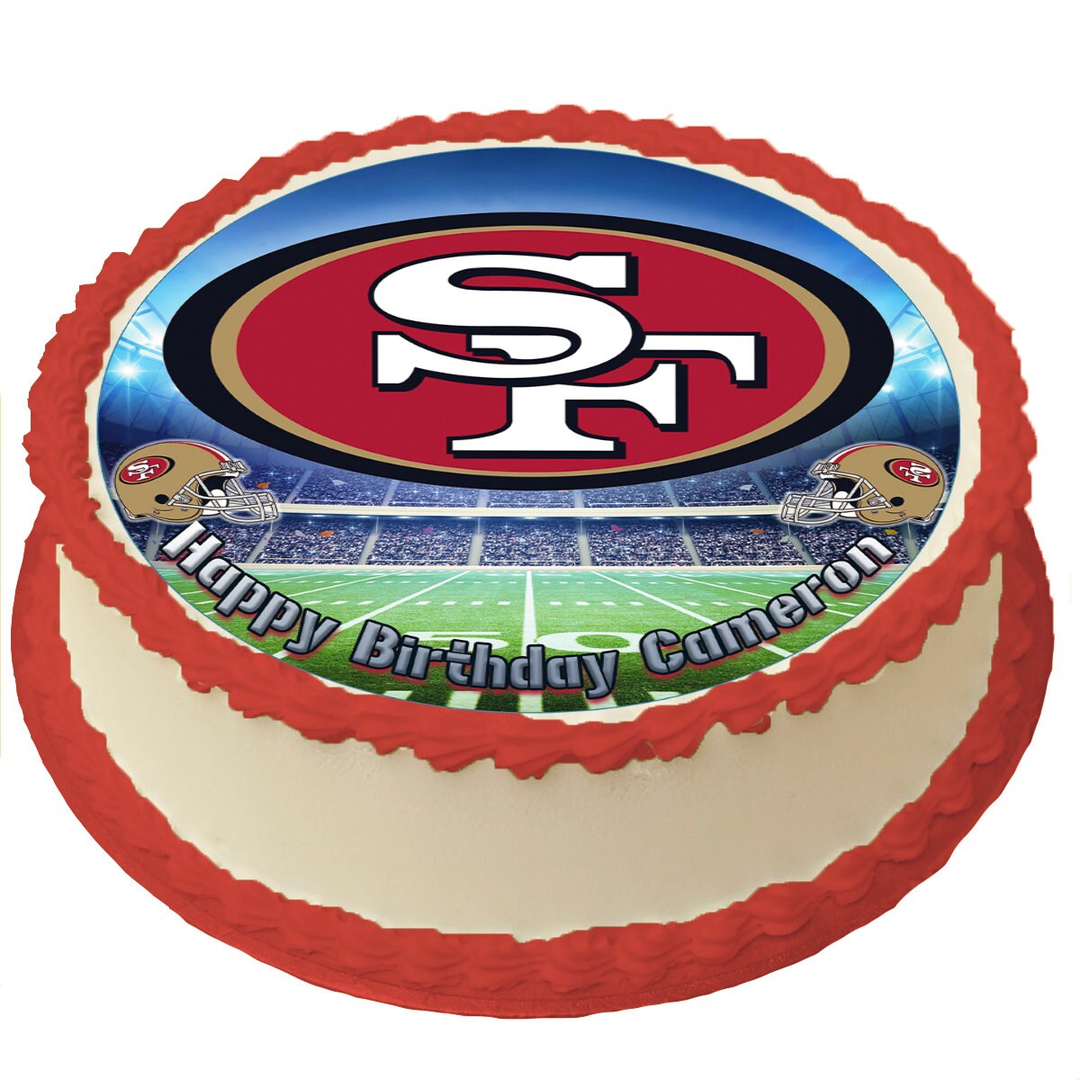 San Francisco 49ers Edible Cake Topper Icing Sugar Paper | Etsy