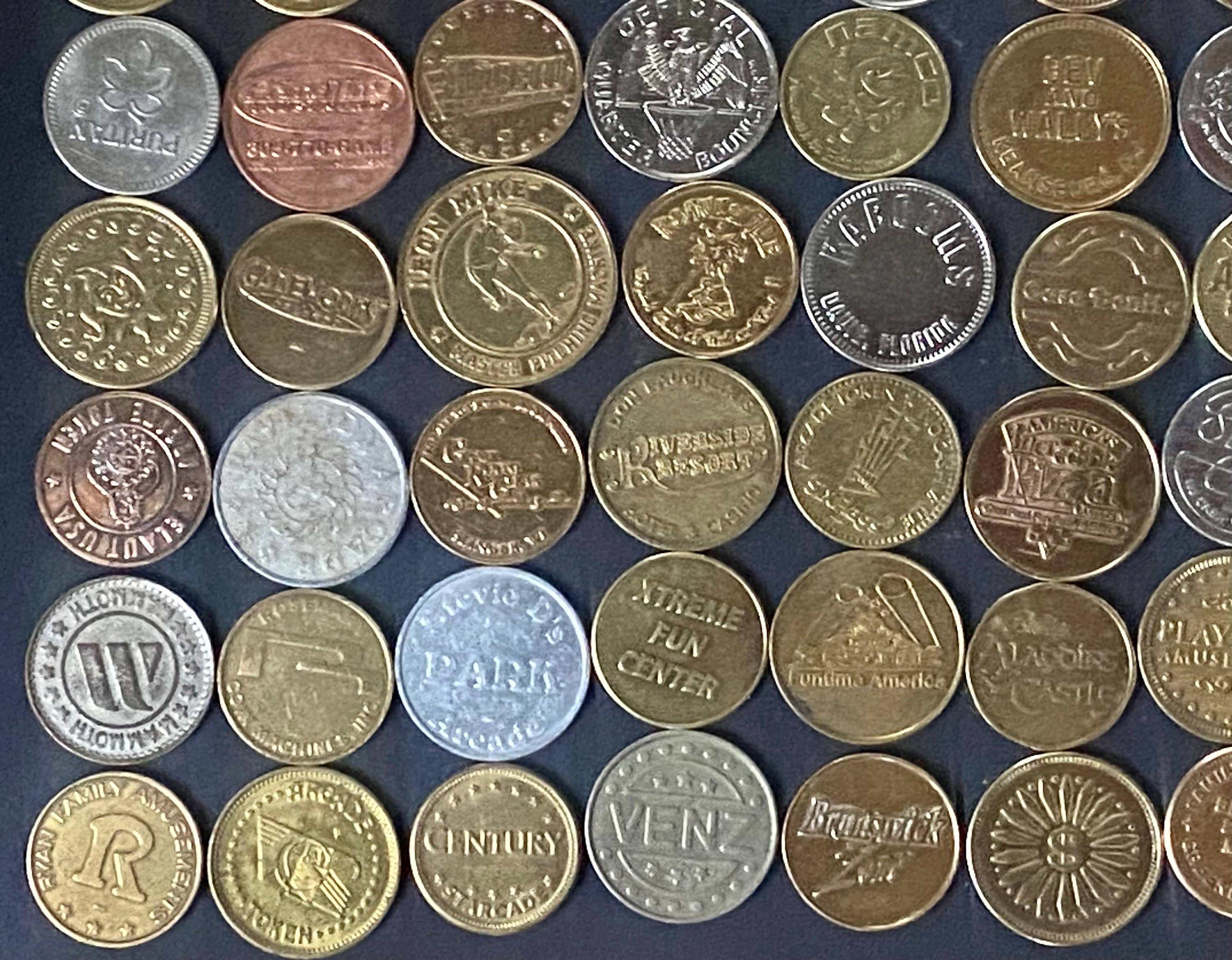 Lot of 110 Different Vintage Arcade and Nostalgic Game Tokens From ...