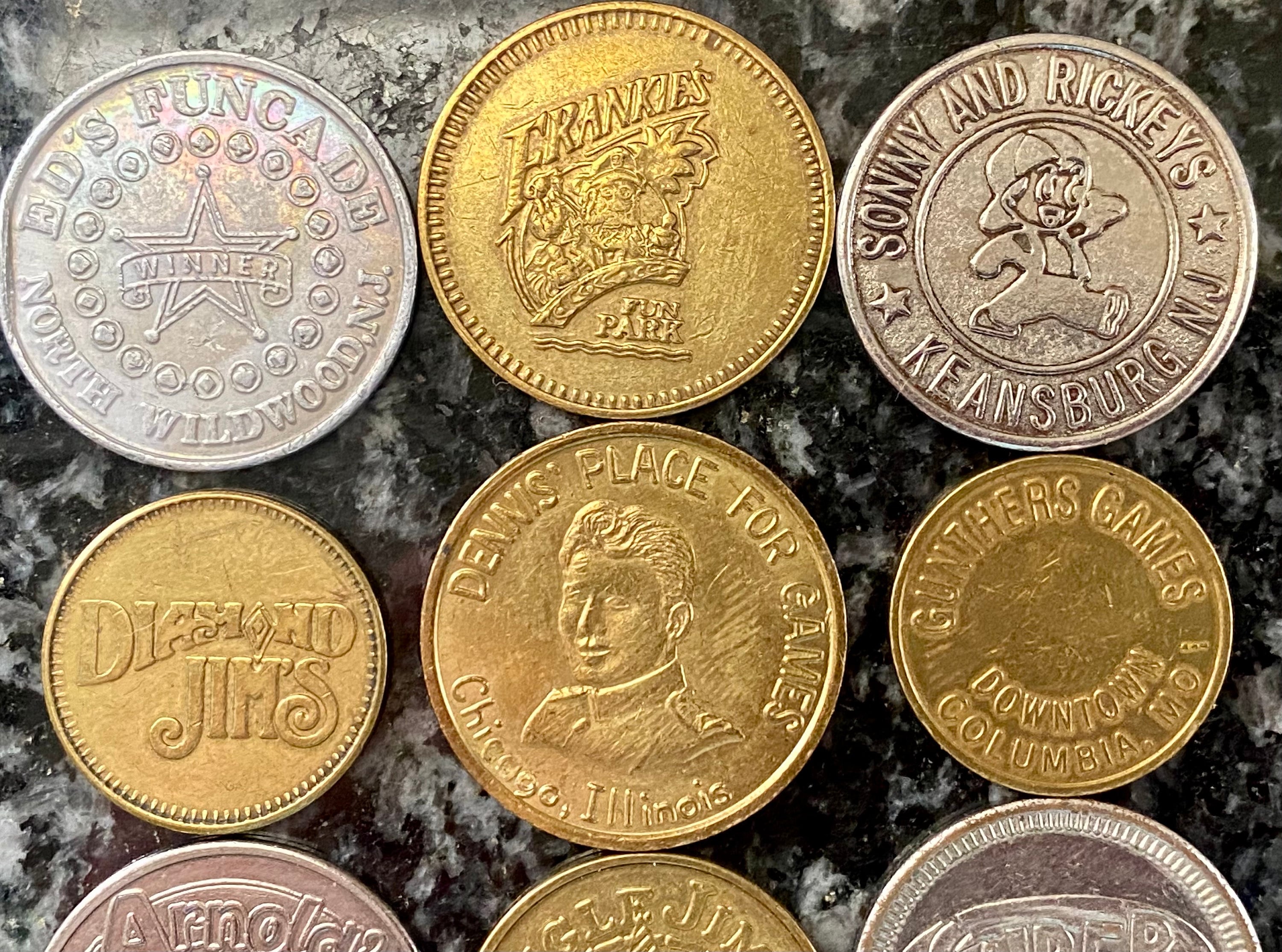 Awesome Set of 12 Vintage 80s Arcade Tokens Named After People ...