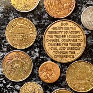 A Collection of 24 Devotional and Religion Based Metals, Coins ...