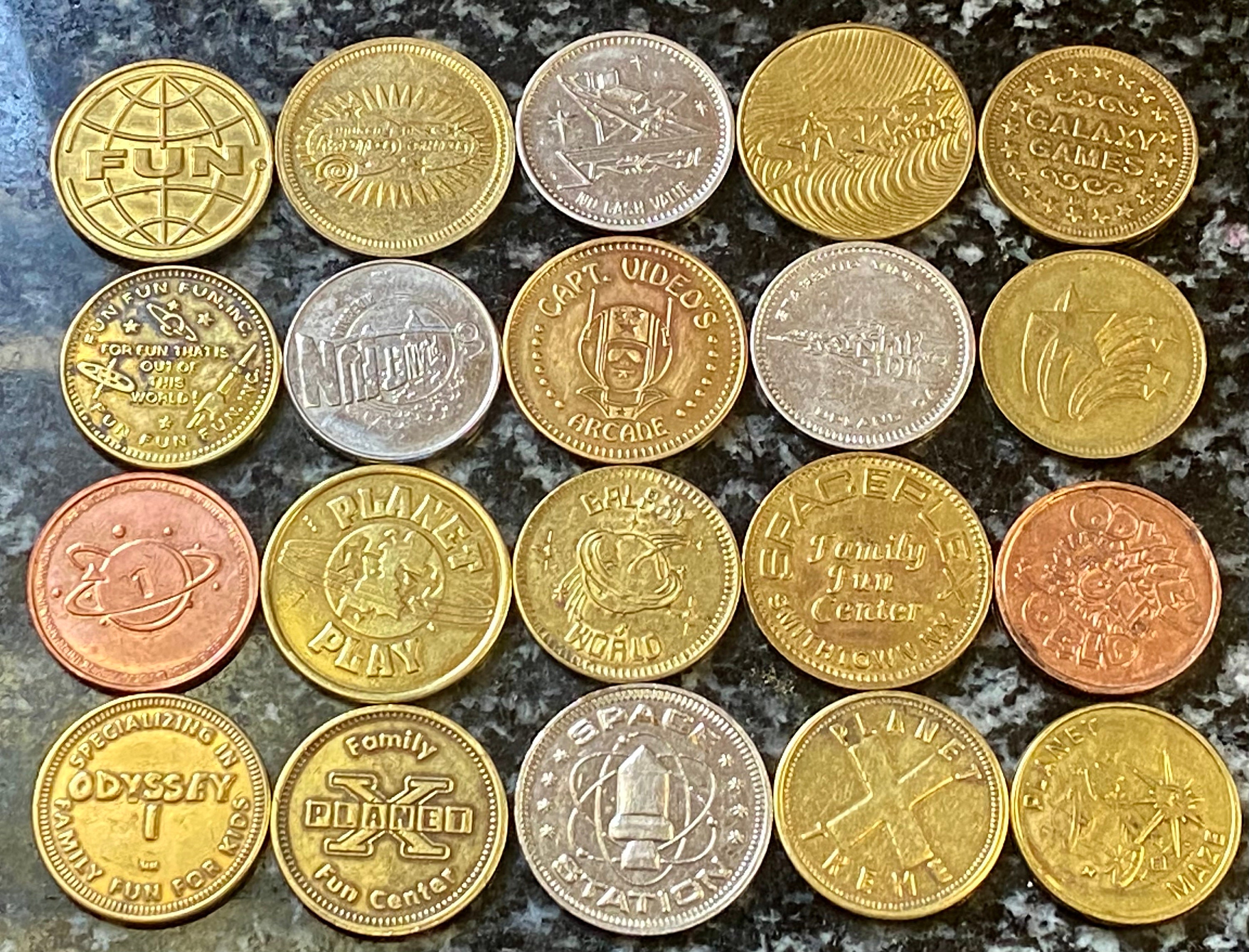 A Far-out Set of 20 Rare Vintage Outer Space Arcade Tokens From 70s-80s ...