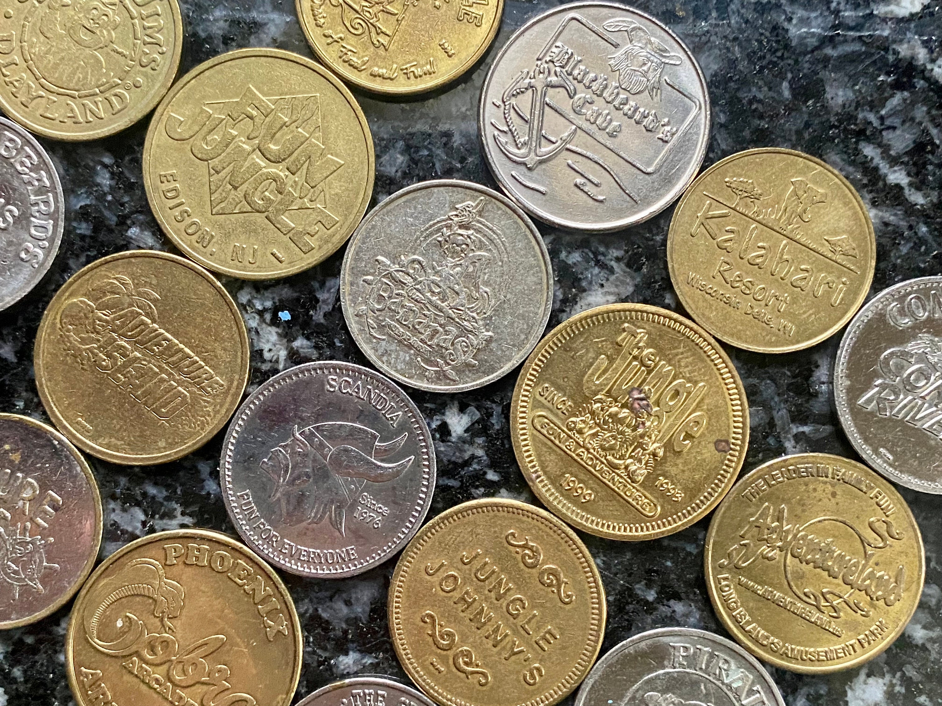 A Collection of 20 Vintage Water Theme Park Arcade Tokens of - Etsy