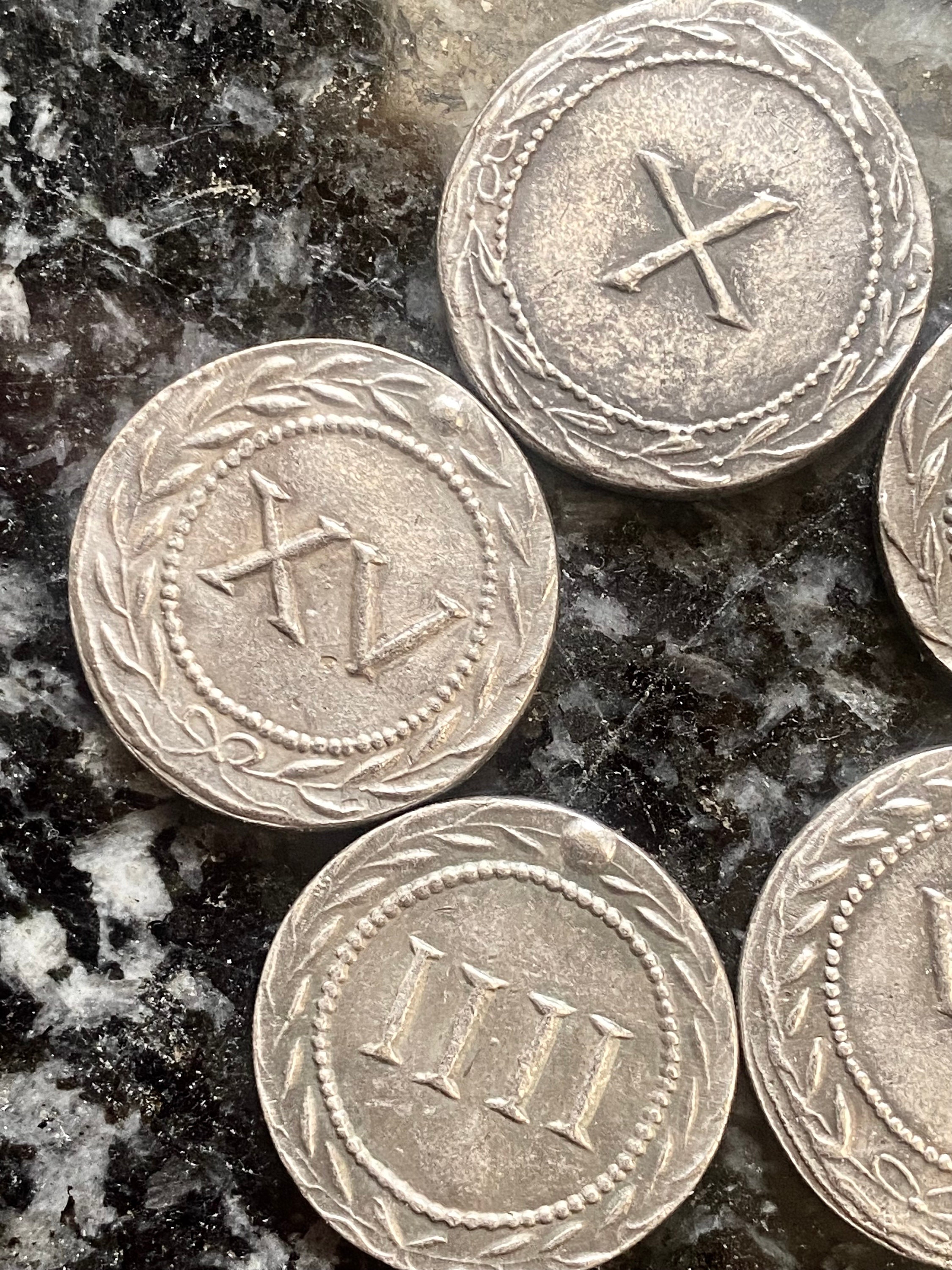 Lot of 5 Caligula Tokens Ancient Roman Empire Spintria Brothel - Etsy