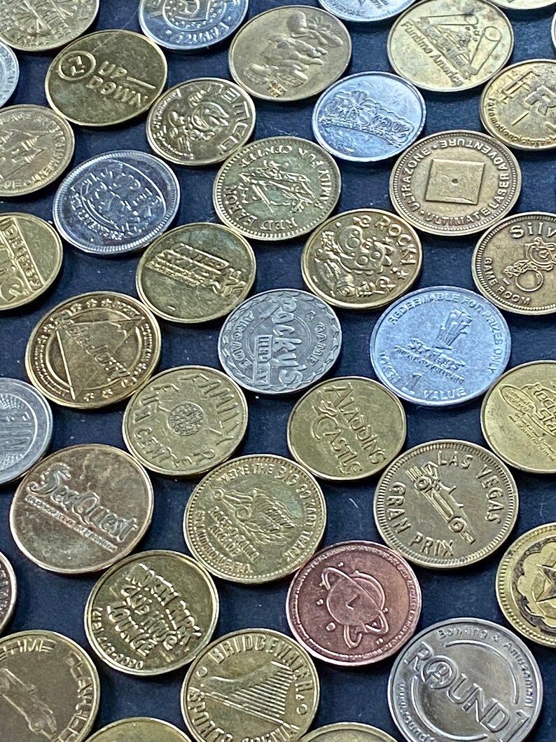 Lot of 101 Different Vintage Arcade and Nostalgic Game Tokens From ...