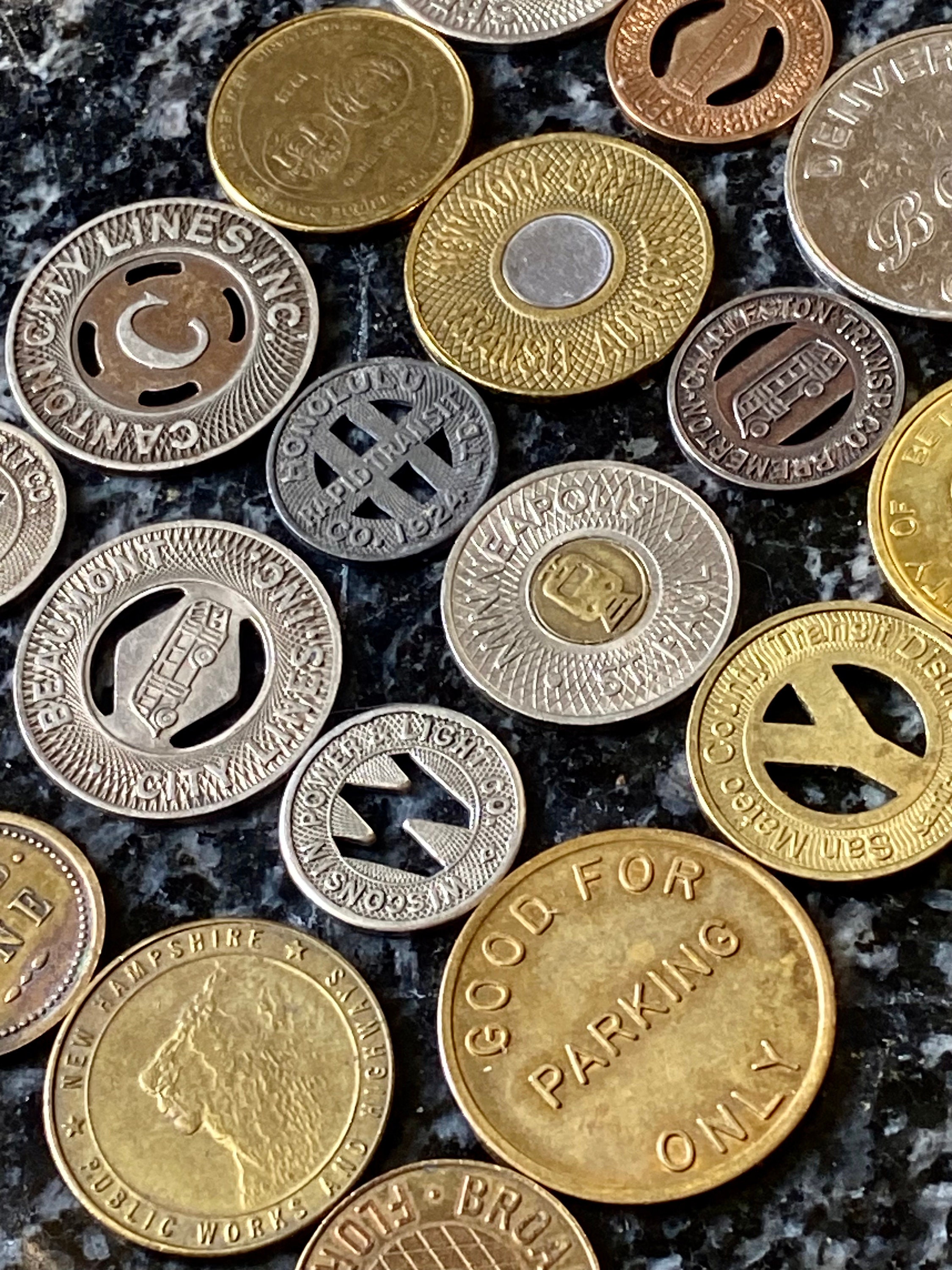 Collection of 20 Vintage Transportation Tokens Vintage - Etsy