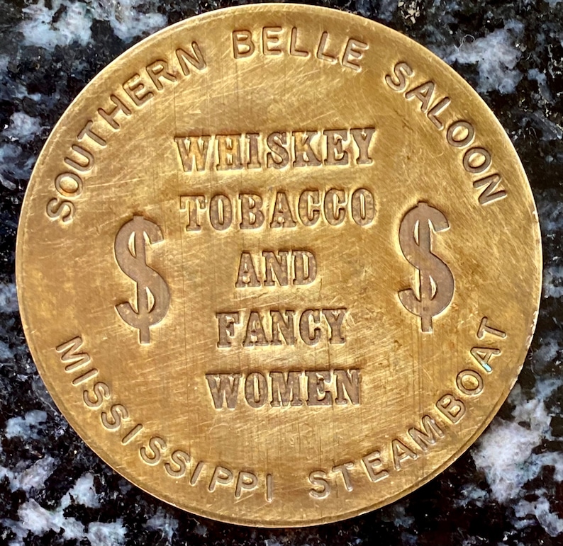 Lot of 3 Famous Brothel Tokens Old West Cat House Coins Southern Belle ...