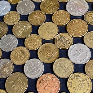 Lot of 101 Different Vintage Arcade and Nostalgic Game Tokens From ...